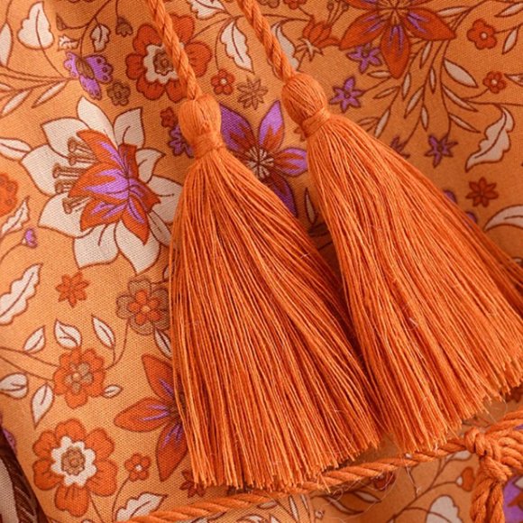 Dresses | Flirty Burnt Orange Boho Mini Dress | Poshmark
